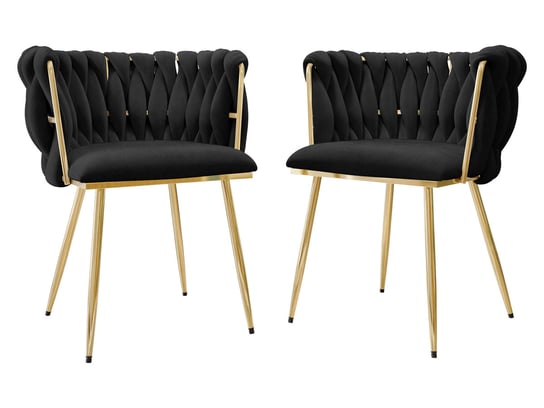 Komplet dwóch nowoczesnych krzeseł Muz DC-1142, 77-Schwarz - Mirjan24 ...