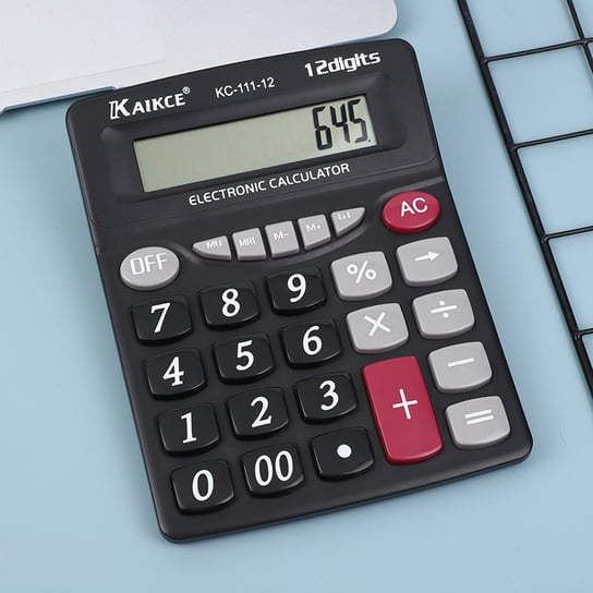 Komputerowy kalkulator finansowy do biura, 12-bitowy, duży ekran, wyświetlacz cyfrowy komercyjny ...