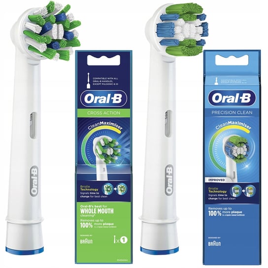 Końcówki do szczoteczki ORAL-B Cross Action + Precision Clean Maximizer ...