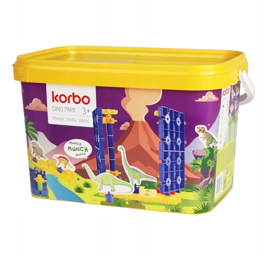 KORBO Uczy i rozwija Ruchome Klocki DINO PARK, 16 kart pracy ...