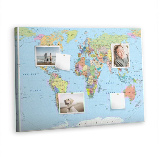 Korkowa Plansza z Pinezkami - 100x70 - Mapa świata polityczna - Inna ...