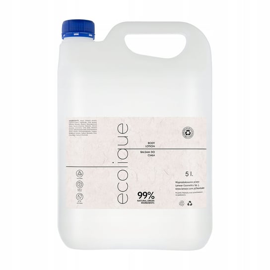 Kosmetyki hotelowe ECOLIQUE balsam 5 litrów, płyn do dozowników 1 szt ...