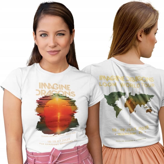 Koszulka damska IMAGINE DRAGONS na koncert LOOM WORLD TOUR Warszawa ...