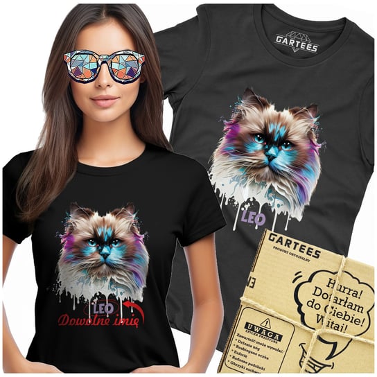 Koszulka Damska Z Nadrukiem Personalizowane Imię Pupila Rasa Ragdoll ...