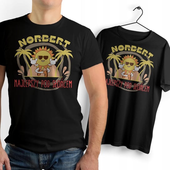 Koszulka Męska Czarna Dla Norberta T-Shirt Podkoszulek Nadruk Na ...