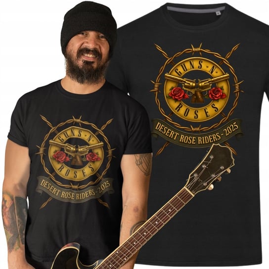 Koszulka męska Guns N' Roses Desert Rose Riders na koncert Warsaw 2025 ...