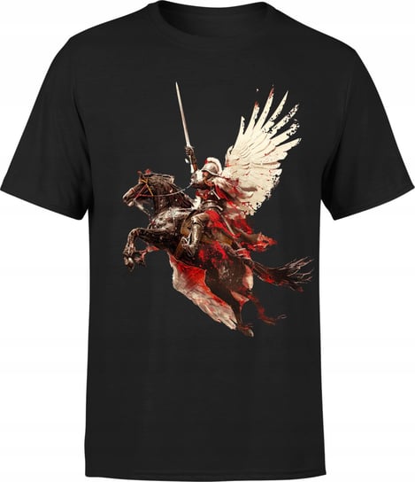 Koszulka męska patriotyczna Polska Husaria wojownik rycerz T-shirt ...