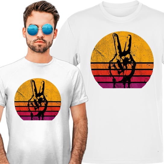 Koszulka męska Peace Love Znak Pokoju Vintage S - VoloDonum | Moda ...