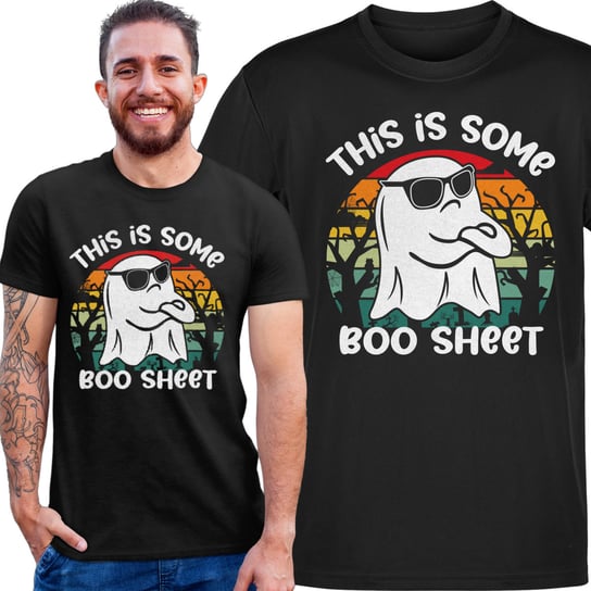 Koszulka męska This Is Some Boo Sheet Duch Duszek Foch Halloween S ...
