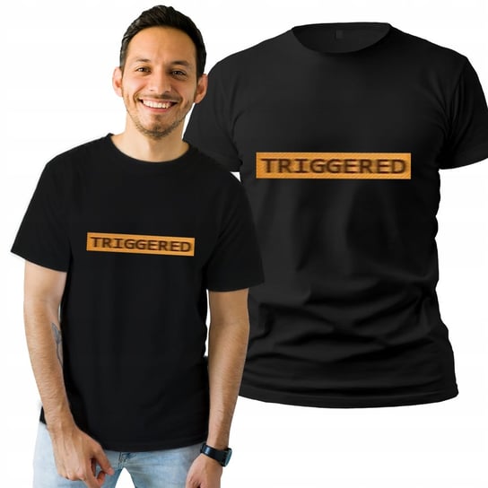 Koszulka Męska z Nadrukiem T-shirt Na Prezent Triggered S - Plexido ...