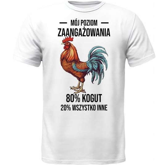 Koszulka Mój Poziom Zaangażowania Kogut Prezent - DrukPrintPrezent ...