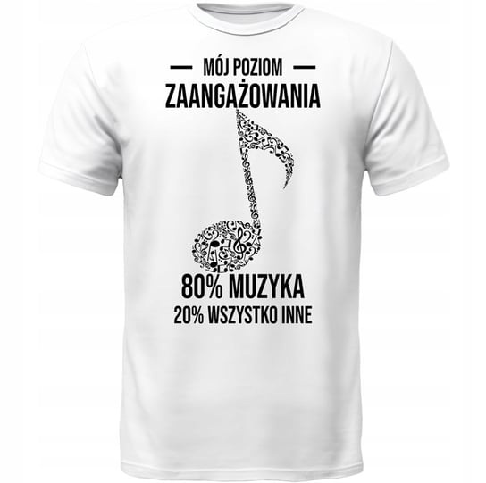 Koszulka Mój Poziom Zaangażowania Muzyka Prezent - DrukPrintPrezent ...