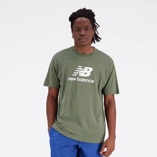 Koszulka New Balance Essentials Stacked Logo CO DON M MT31541DON S ...