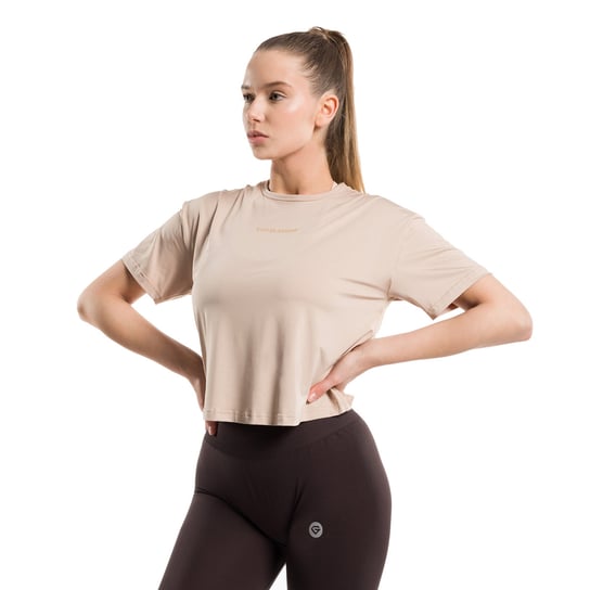 Koszulka treningowa damska Gym Glamour Sport Beige 427 S - No Brand ...