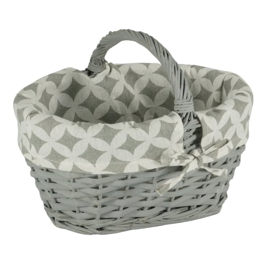 Koszyk wiklinowy wielkanocny szary z materiałem HX6548B - Nowa | Sklep ...