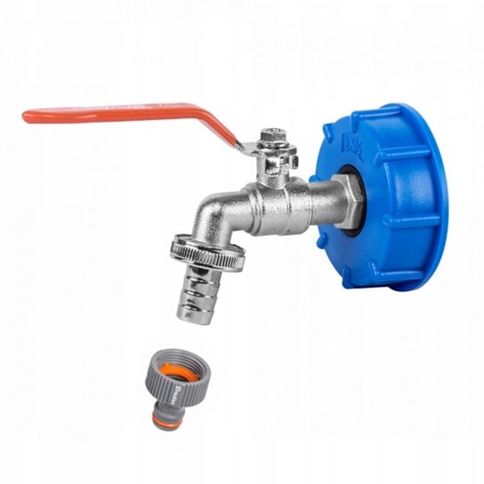 Kran z nakrętką zawór przyłącze do mauzera IBC S60x6 GZ 3/4" wtyk 1/2" - Stylizer | Sklep EMPIK.COM