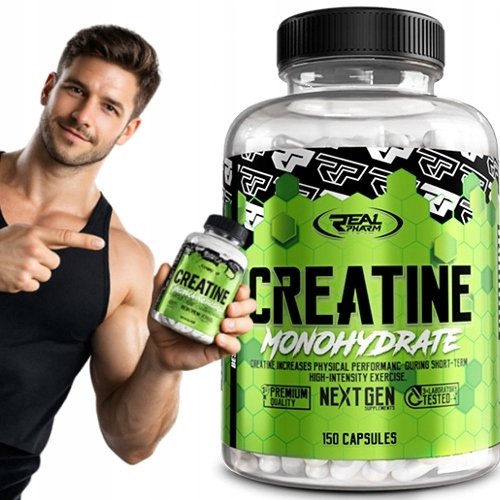 KREATYNA w kapsułkach MONOHYDRAT Real Pharm Creatine Monohydrate 150 ...