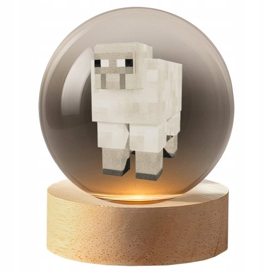 Kryształowa Kula 3D Lampka Nocna Kulka Led Minecraft Owca - Plexido ...