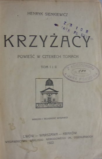 Krzyżacy, Tom I-IV, 1922 r. - W opisie | Książka w Empik