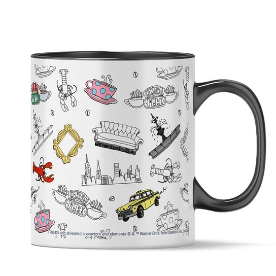 Kubek ceramiczny, Friends Friends 059, 330 ml, ERT Group, czarny - ERT Group | Sklep EMPIK.COM