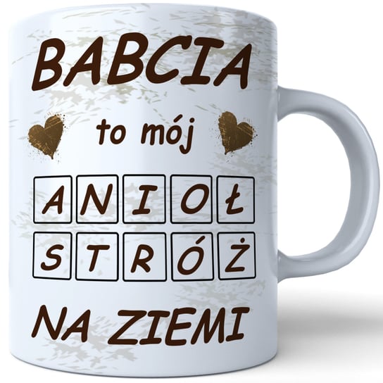 Kubek ceramiczny, na dzień babci, Super Babcia, 330 ml, J&W, biały - J&W | Sklep EMPIK.COM
