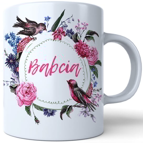 Kubek ceramiczny, na dzień babci, Super Babcia, 330 ml, J&W, biały - J&W | Sklep EMPIK.COM