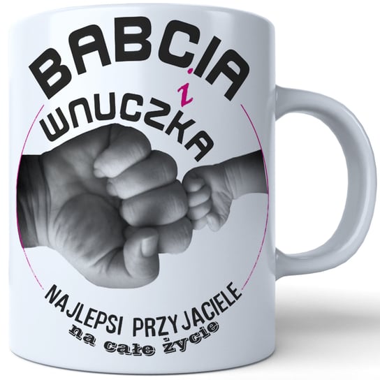Kubek ceramiczny, na dzień babci, Super Babcia, 330 ml, J&W, biały - J&W | Sklep EMPIK.COM