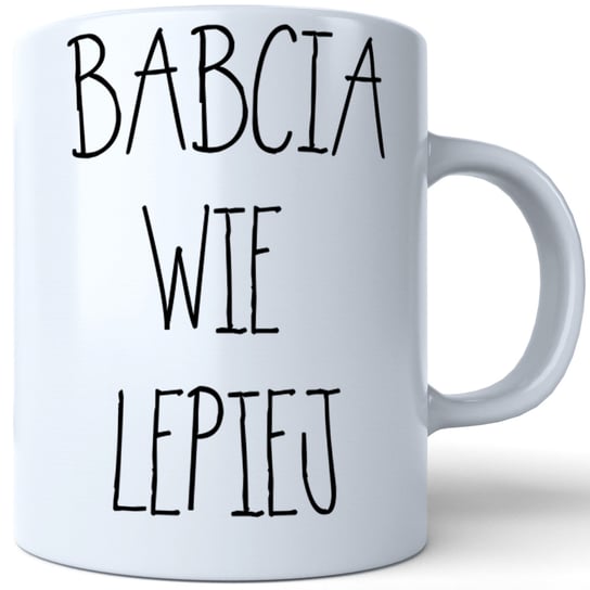 Kubek ceramiczny, na dzień babci, Super Babcia, 330 ml, J&W, biały - J&W | Sklep EMPIK.COM