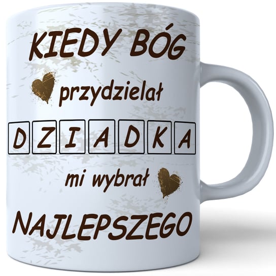 Kubek ceramiczny, na dzień dziadka, Super Dziadek, 330 ml, J&W, biały - J&W | Sklep EMPIK.COM
