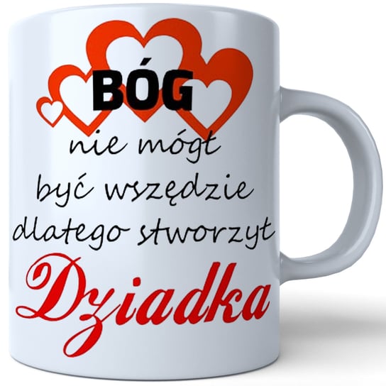 Kubek ceramiczny, na dzień dziadka, Super Dziadek, 330 ml, J&W, biały - J&W | Sklep EMPIK.COM