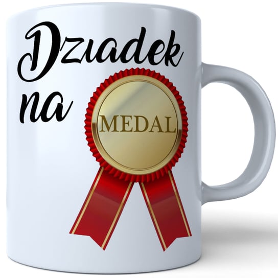 Kubek ceramiczny, na dzień dziadka, Super Dziadek, 330 ml, J&W, biały - J&W | Sklep EMPIK.COM