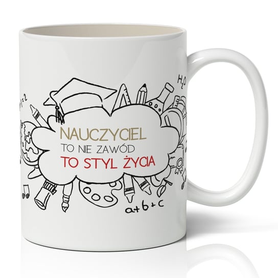 Kubek ceramiczny, Na Dzień Nauczyciela, 330 ml, StyleCouture, biały - StyleCouture | Sklep EMPIK.COM