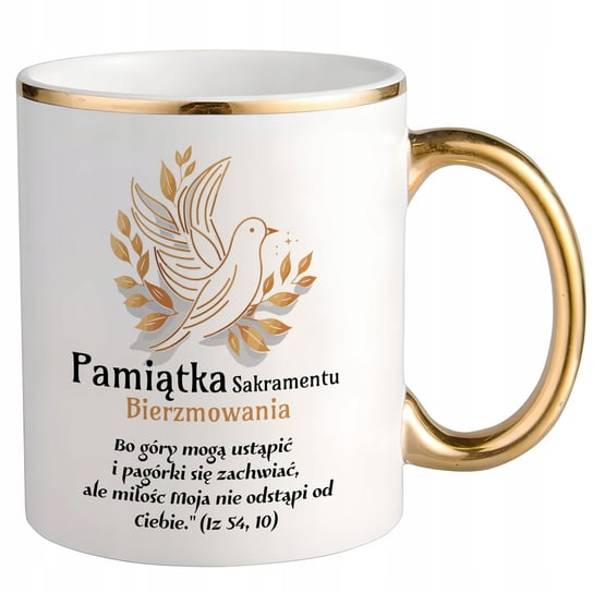 Kubek ceramiczny, Pamiątka sakramentu bierzmowania, 330 ml, biały - StyleCouture | Sklep EMPIK.COM