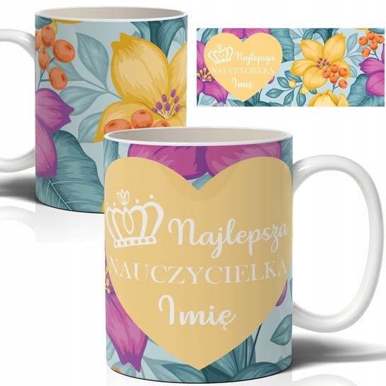 Kubek ceramiczny Prezent Dla Najlepszej Nauczycielki IMIĘ Wz, 330 ml, StyleCouture ...