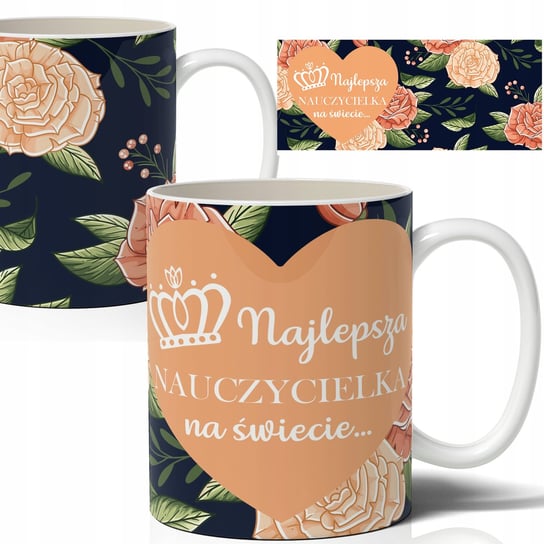 Kubek ceramiczny Prezent dla NAUCZYCIELKI Wiele WZORÓW Szkoła, 330 ml, StyleCouture ...