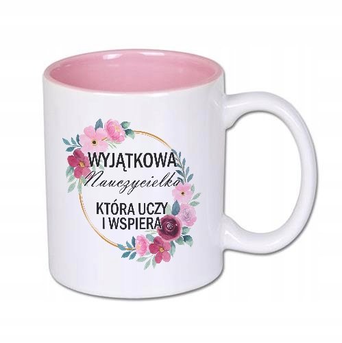 Kubek ceramiczny Różowy Na Prezent Na Dzień Nauczyciela Wz, 330 ml, StyleCouture - StyleCouture ...