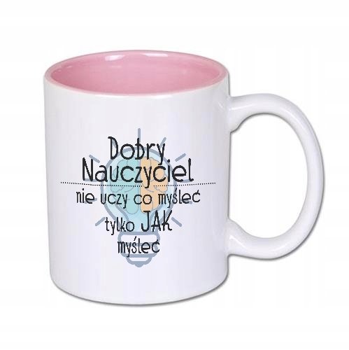 Kubek ceramiczny Różowy Na Prezent Na Dzień Nauczyciela Wz, 330 ml, StyleCouture - StyleCouture ...