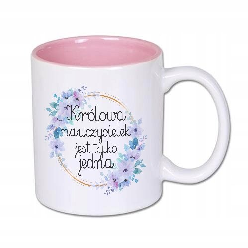 Kubek ceramiczny Różowy Na Prezent Na Dzień Nauczyciela Wz, 330 ml, StyleCouture - StyleCouture ...