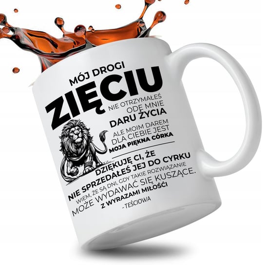 Kubek ceramiczny, stylowy, 330 ml, biały - StyleCouture | Sklep EMPIK.COM