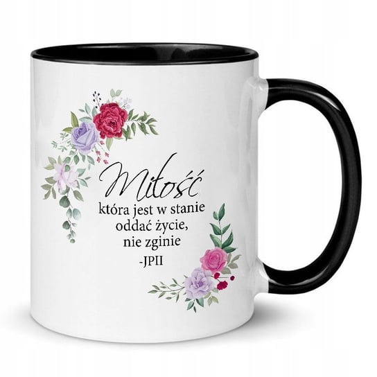 Kubek ceramiczny WNĘTRZE CZARNE RELIGIJNE Wzory Cytaty BIBLIA, 330 ml, StyleCouture ...