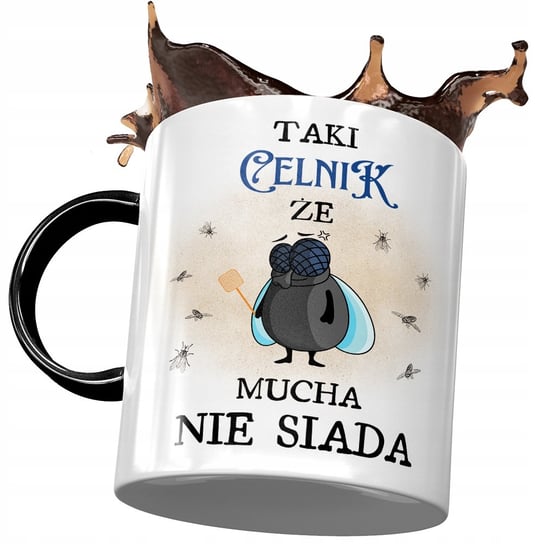 Kubek Czarny Dla Celnika Celnik że Mucha nie Siada z Nadrukiem ze ...