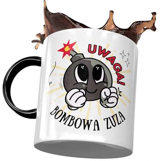 Kubek Czarny dla Zuzy Zuzanny Koleżanki na Prezent z Nadrukiem ze ...