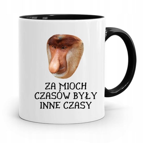 KUBEK CZARNY NOSACZ JANUSZ ZA MOICH CZASÓW PREZENT z Nadrukiem ze ...