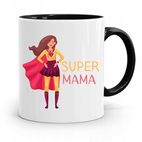 KUBEK CZARNY PREZENT DLA SUPER MAMY MATKI MAMUSI z Nadrukiem ze ...