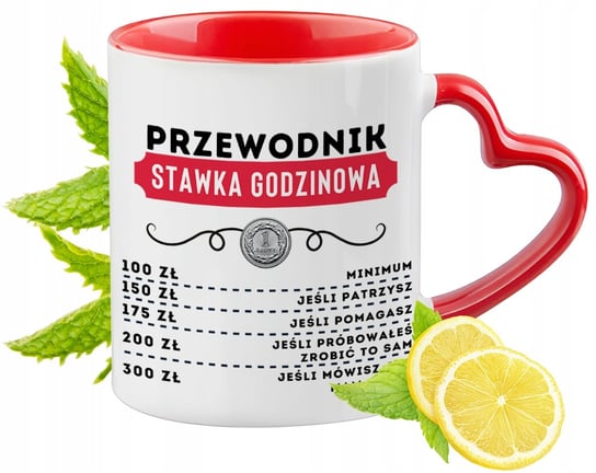 Kubek Czerwony z Uszkiem w Kształcie Serca Dla Przewodnika na Prezent - PoliDraw | Sklep EMPIK.COM