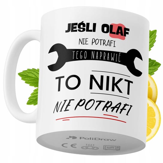 Kubek Dla Olafa na Prezent z Nadrukiem ze Zdjęciem 330 ml PoliDraw ...