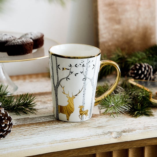 Kubek NOLLA w jelonki złoty 0,5 l HOMLA - Homla | Sklep EMPIK.COM