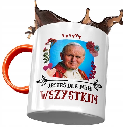Kubek Pomarańczowy Jan Paweł II Papież Mem Prezent z Nadrukiem ze ...