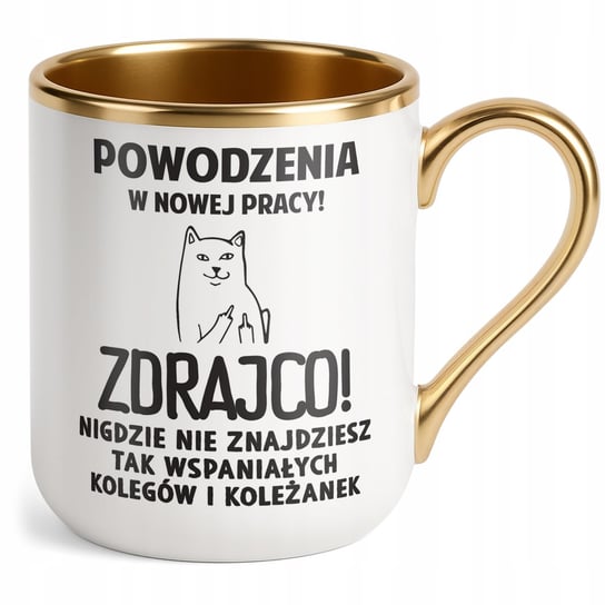 Kubek Premium Złoty Na Pożegnanie Odejście z Pracy Zabawny Prezent - Bullz | Sklep EMPIK.COM