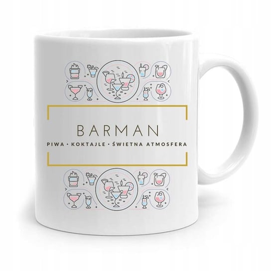 KUBEK PREZENT DLA BARMANA BARMAN PIWA KOKTAJLE z Nadrukiem ze Zdjęciem ...